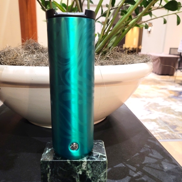 Starbucks | Dining | Starbucks Teal Green Swirl 6 Fl Oz Stainless Steel ...
